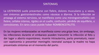 Alimentacion comunitaria listeriosis | PPTX