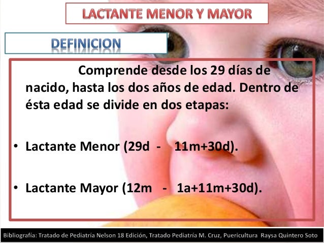 Alimentacion del lactante menor y mayor