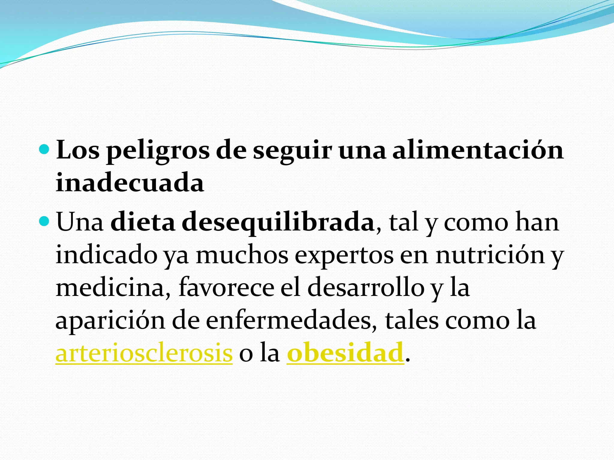 Alimentacion inadecuada | PPTX