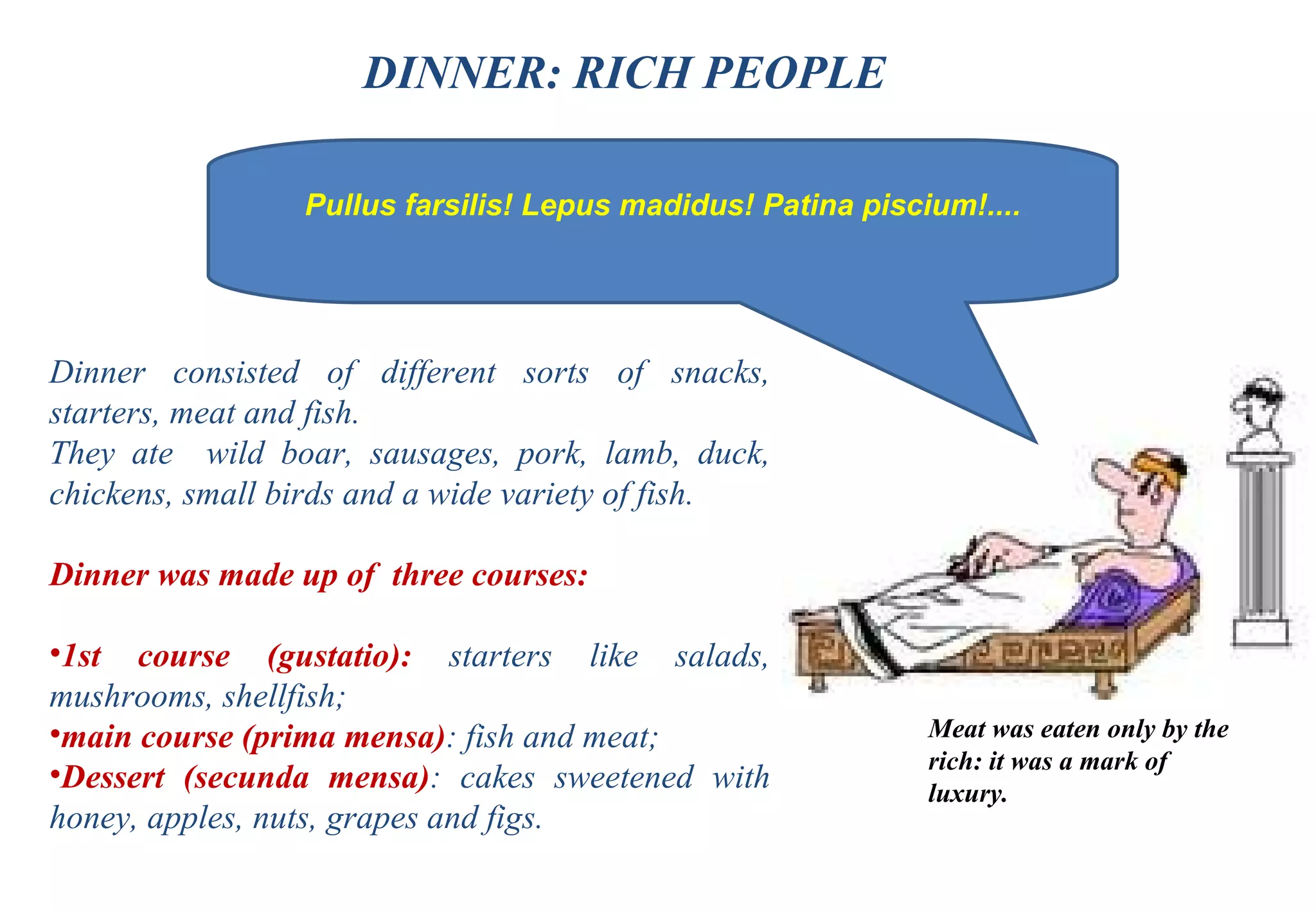 ANCIENT ROMAN FOOD AND FOOD TODAY | PPT