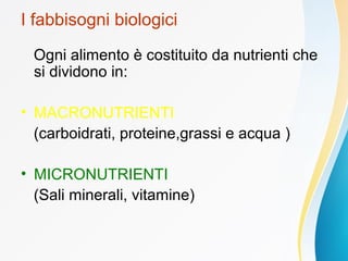 Alimenti e nutrienti2 | PPT