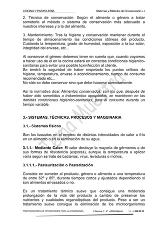 Sistemas y métodos de conservación de alimentos | PDF