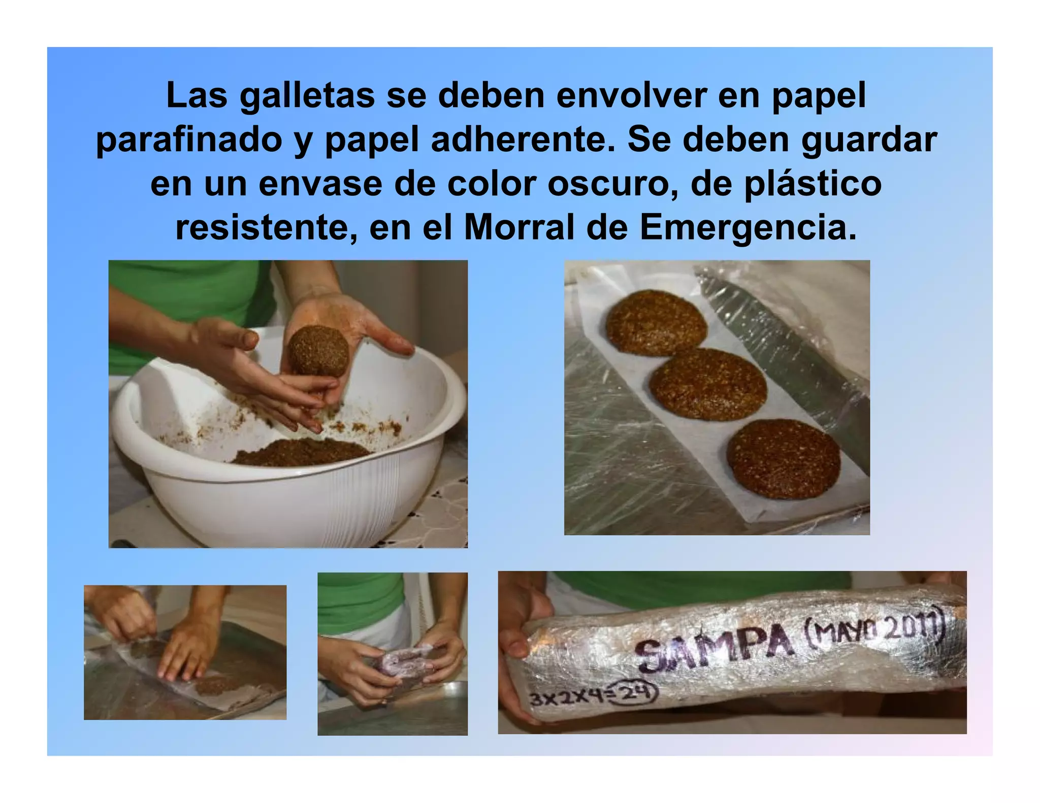 Alimento sampa y mochila de supervivencia | PPT