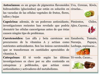 Alimentos antioxidantes | PPTX