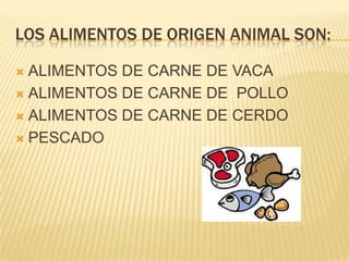 Alimentos de origen animal | PPTX