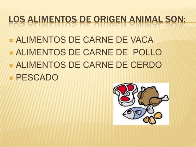 Alimentos de origen animal | PPT