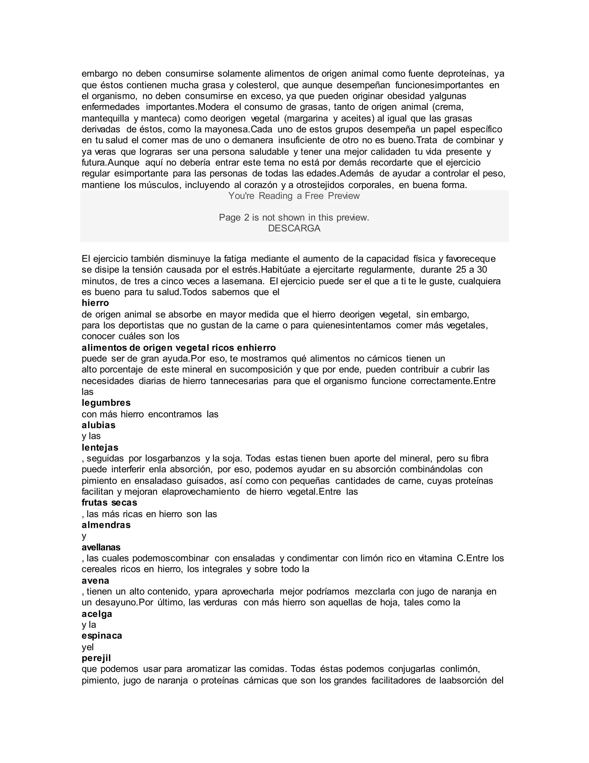Alimentos de origen mineral | DOCX