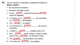 Alimentos e verbo gustar | PPTX