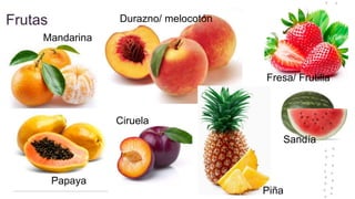 Alimentos e verbo gustar | PPT