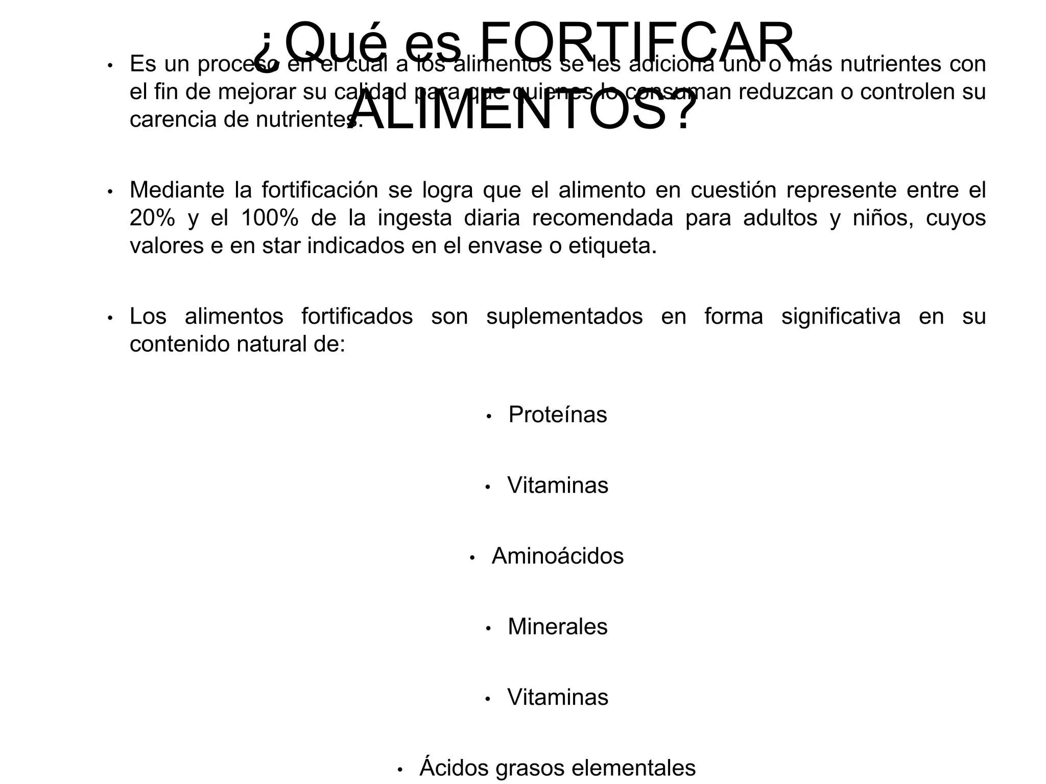 Alimentos fortificados | PPTX
