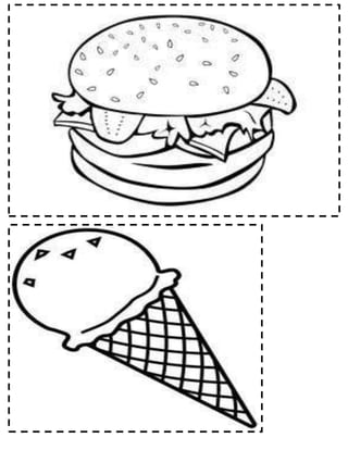 Comida Chatarra Para Colorear