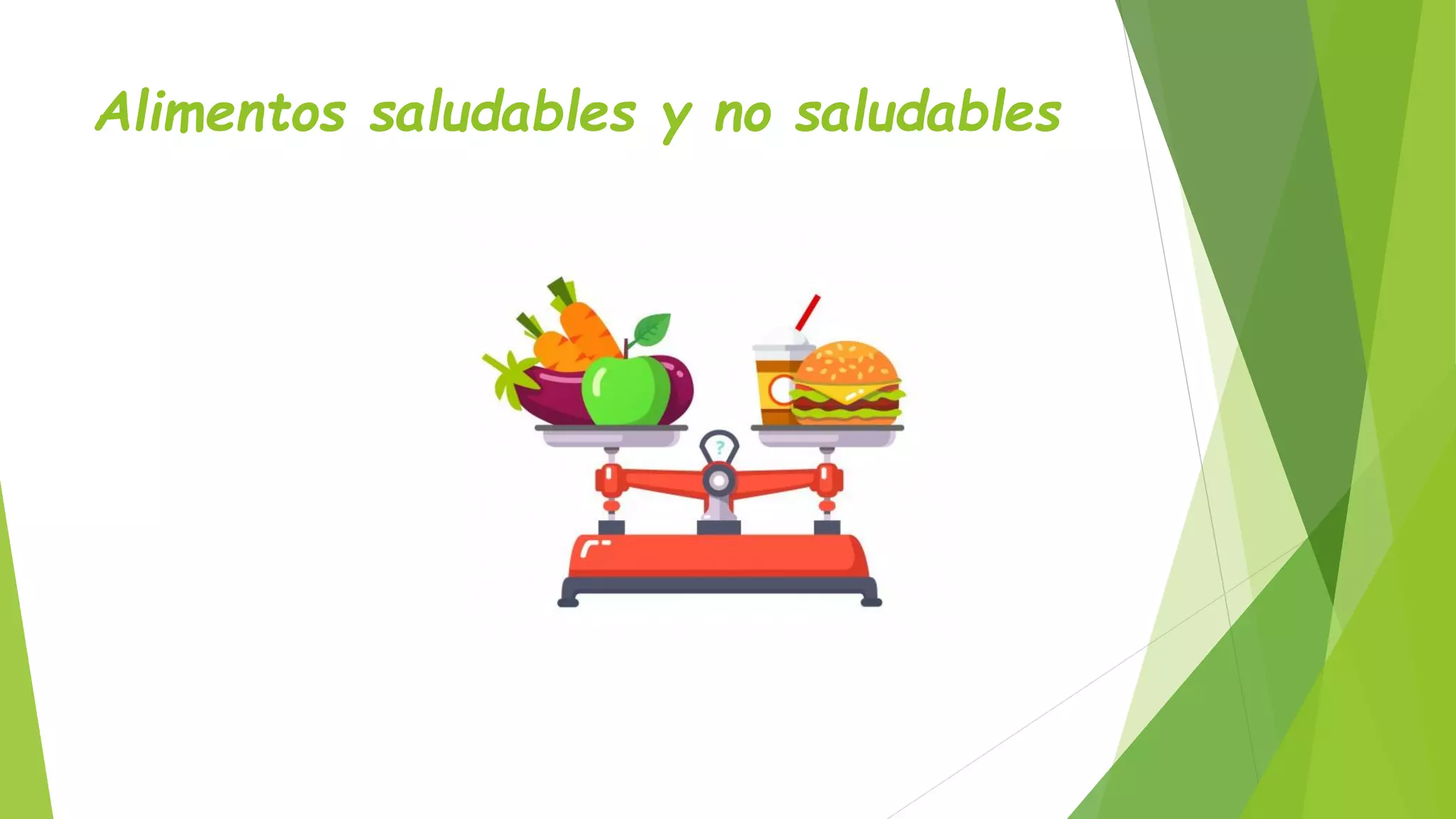 Alimentos saludables y no saludables | PDF