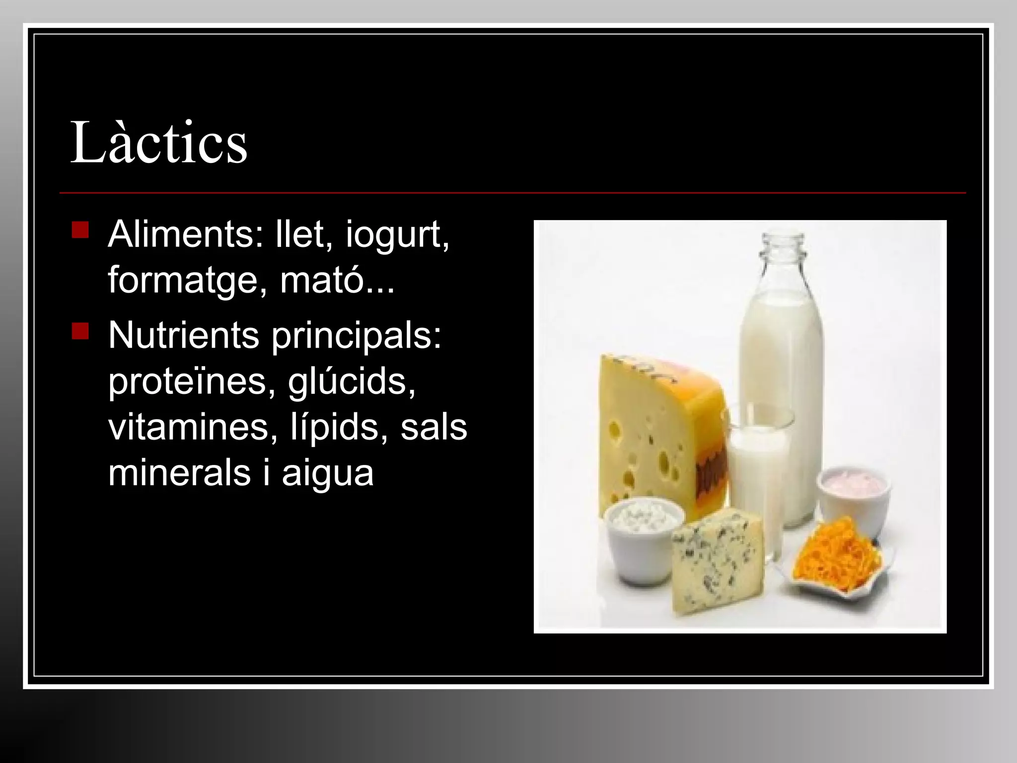 Aliments, nutrients i hàbits alimentaris | PPT