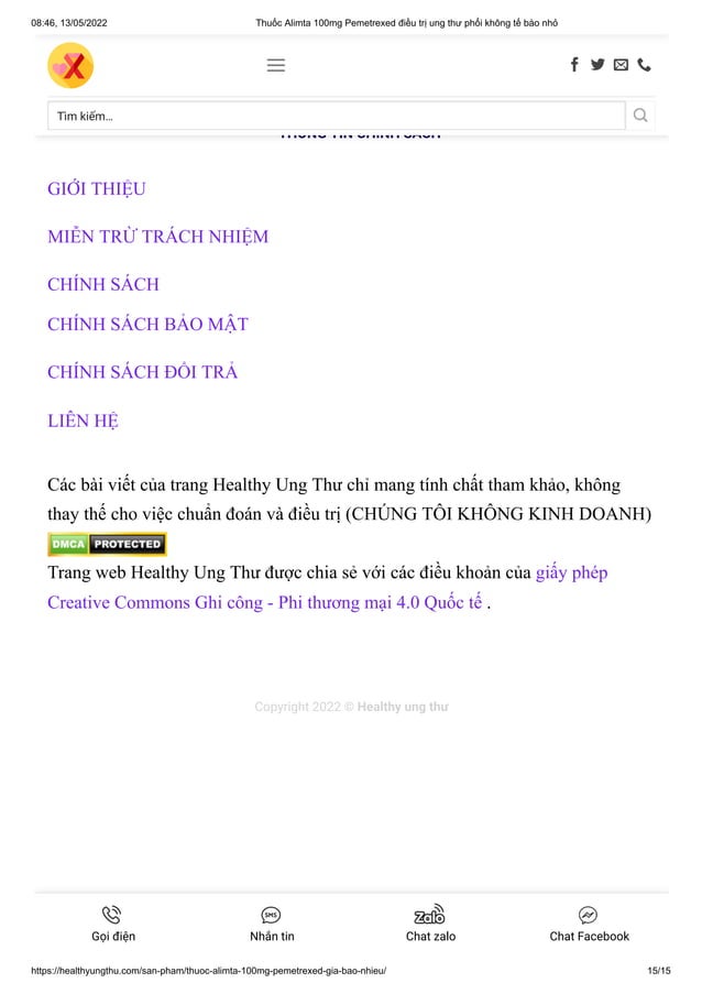 Alimta 100mg Pemetrexed dieu tri ung thu phoi khong te bao nho va ung thu bieu mo mang phoi ac ...