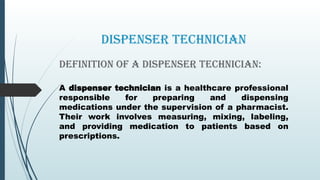 Dispenser Technician Ali Mushtaq . pptx | PPTX