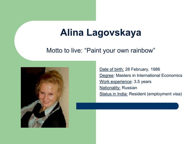 Alina CV | PPT