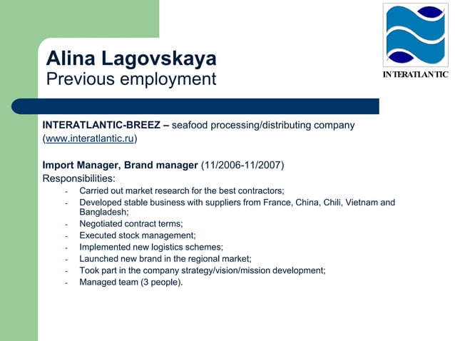 Alina CV | PPT