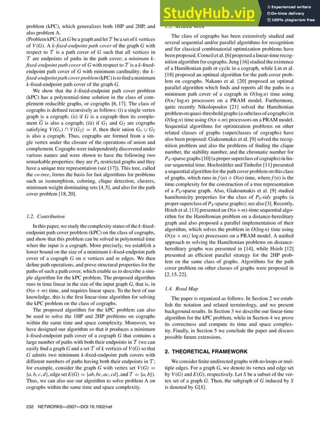 A Linear-Time Algorithm For Thek-Fixed-Endpoint Path Cover Problem On ...