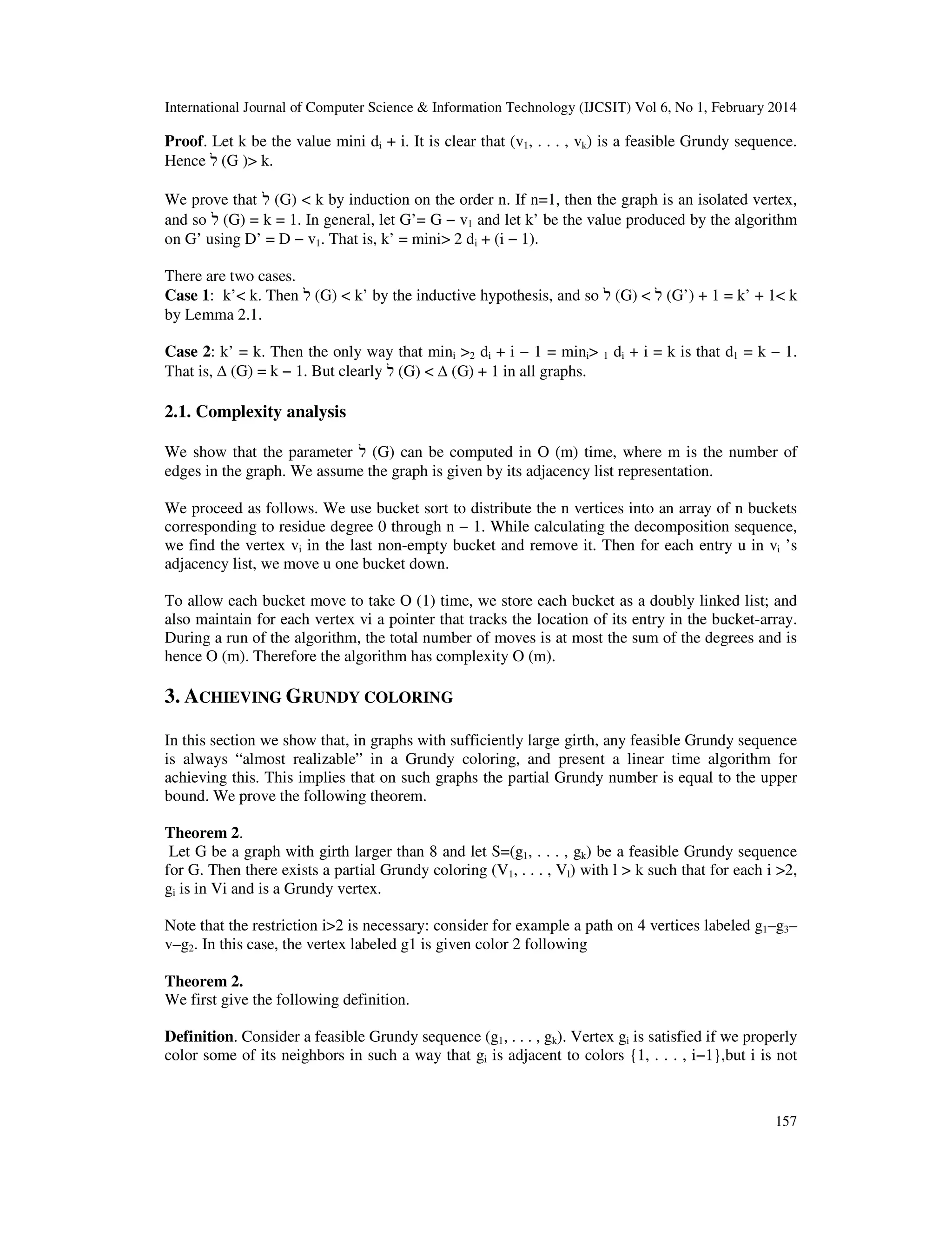 A linear algorithm for the grundy number of a tree | PDF