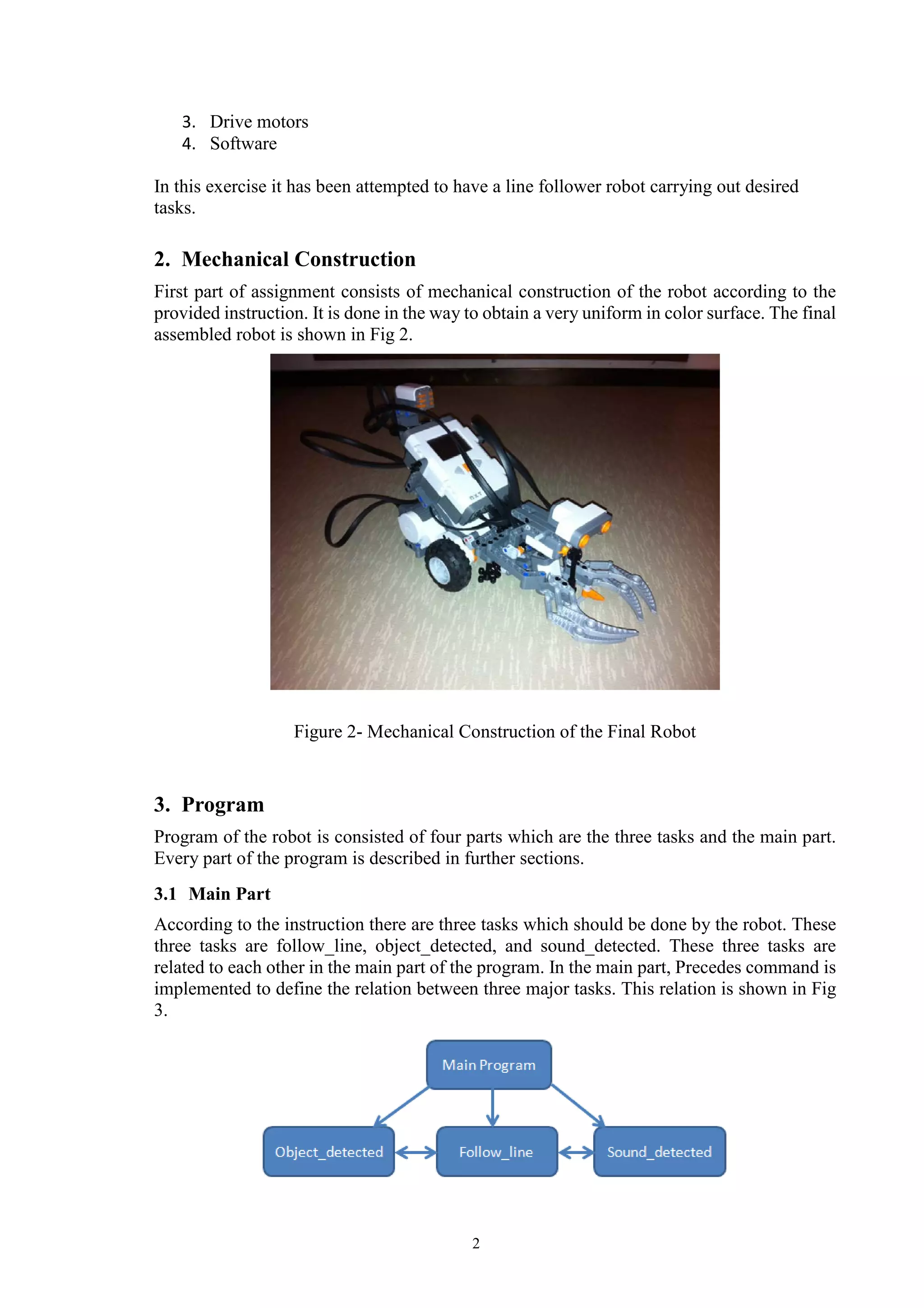 A Line Follower Robot Using Lego Mindstorm | PDF