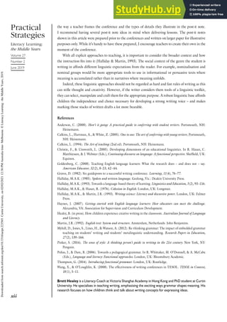 A Linguistic Toolkit For Writing Conferences | PDF