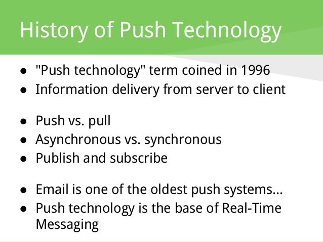 From Push Technology To Real Time Messaging And Websockets