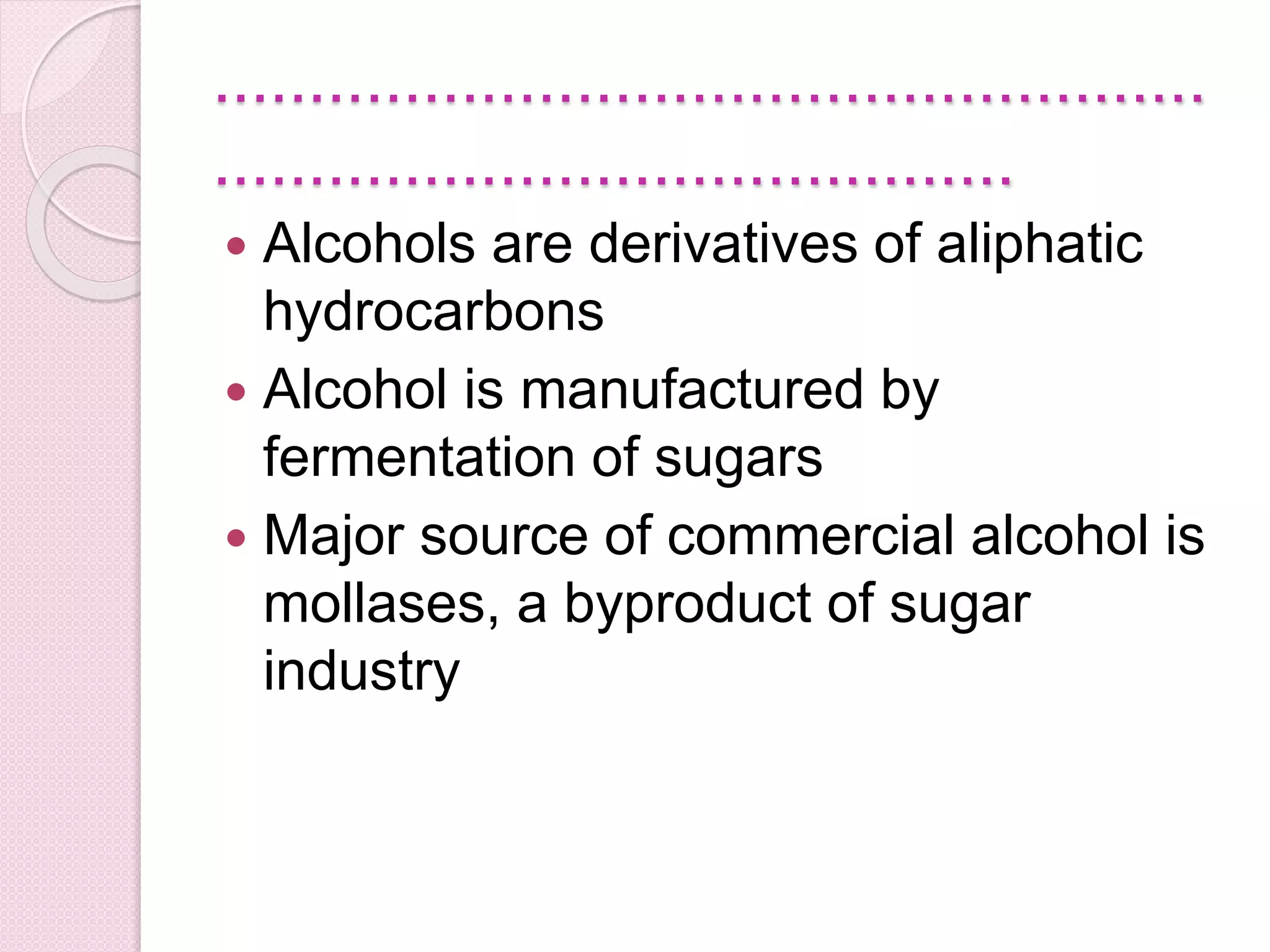 Aliphatic alcohols | PPTX