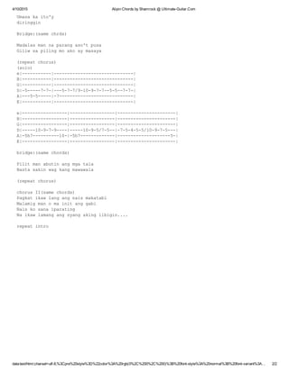 Alipin chords by shamrock @ ultimate guitar | PDF | Music | Entertainment