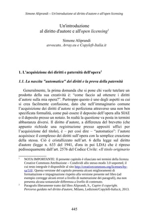 Un'introduzione al diritto d'autore e all'open licensing (2014) | PDF | Law