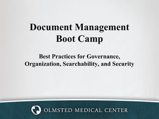 Document Management Bootcamp presented at Advanced Learning Institute ...