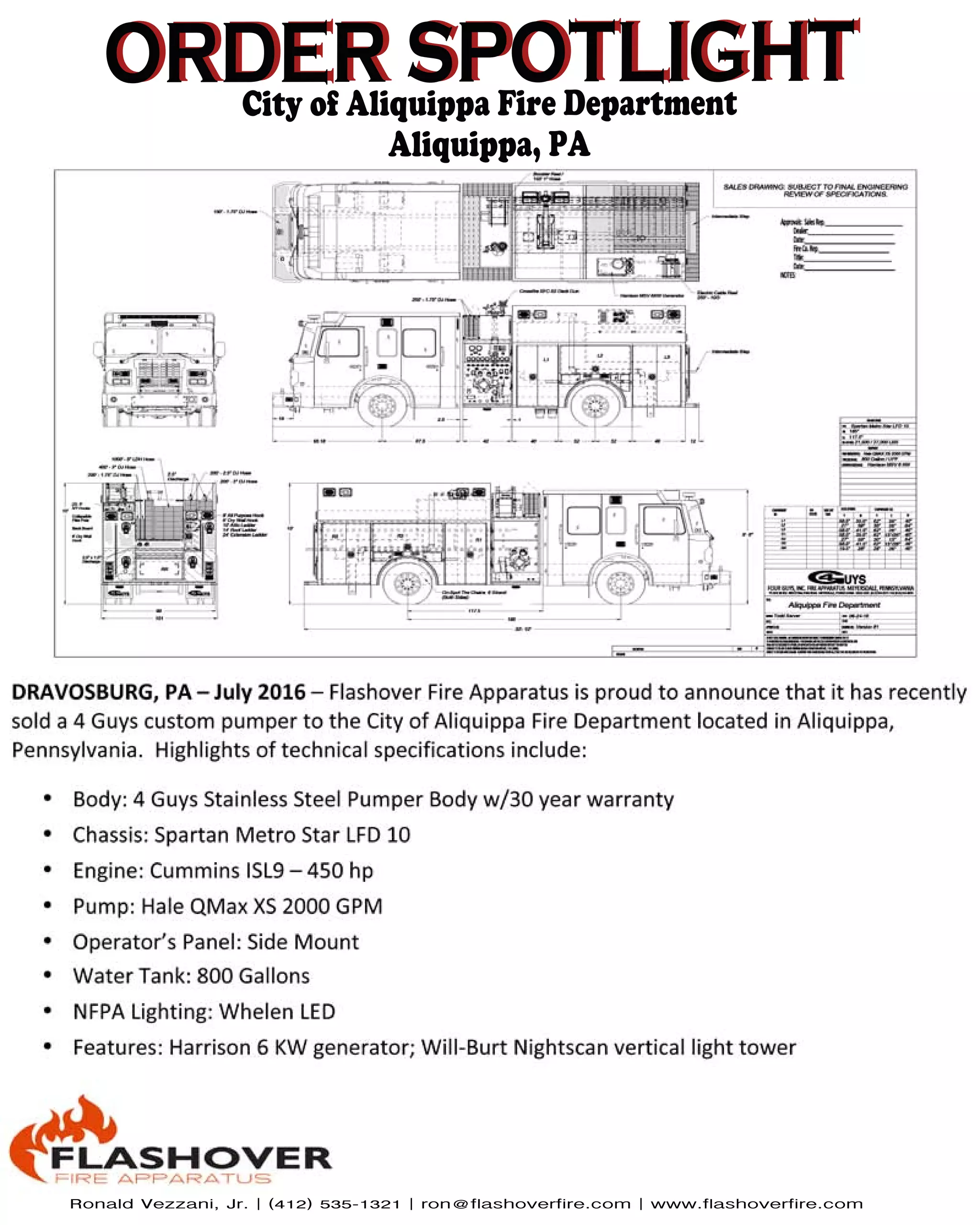 Order Spotlight - City of Aliquippa Fire Department | PDF