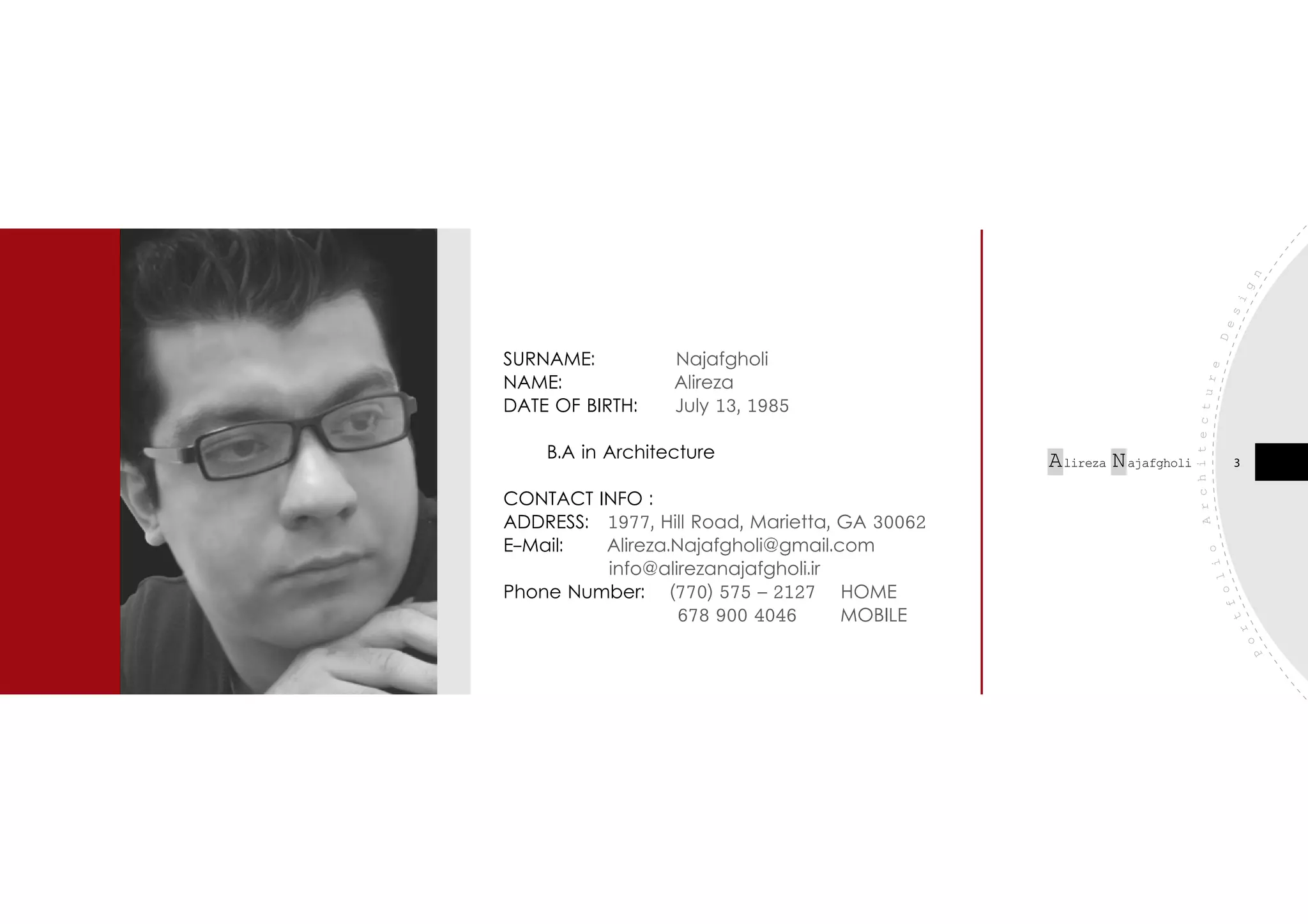 Ali r. najafi portfolio,briefed version | PPT