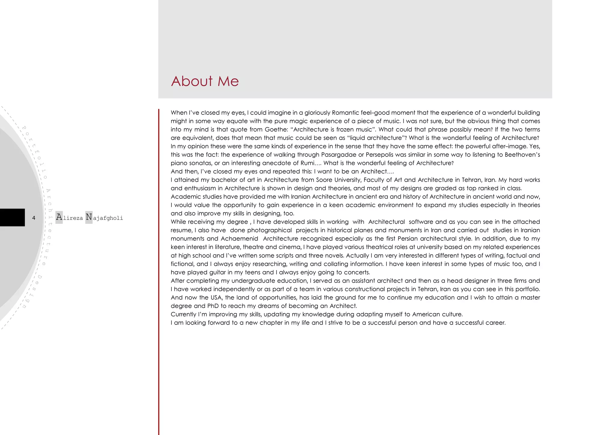 Ali r. najafi portfolio,briefed version | PPT