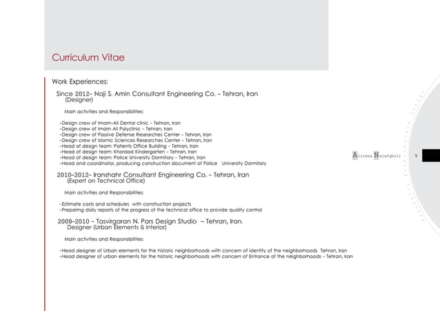 Ali r. najafi portfolio,briefed version | PPT