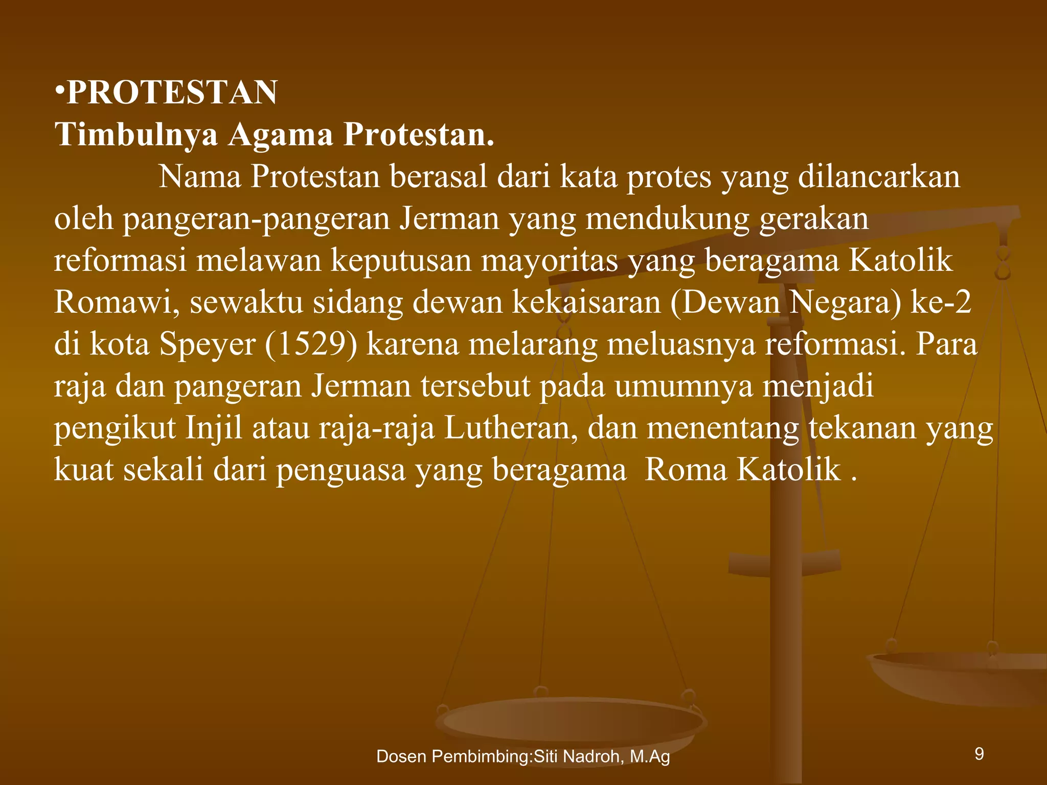 Aliran aliran kepercayaan pada agama kristen | PPT