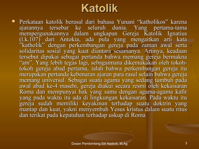 Aliran aliran kepercayaan pada agama kristen | PPT