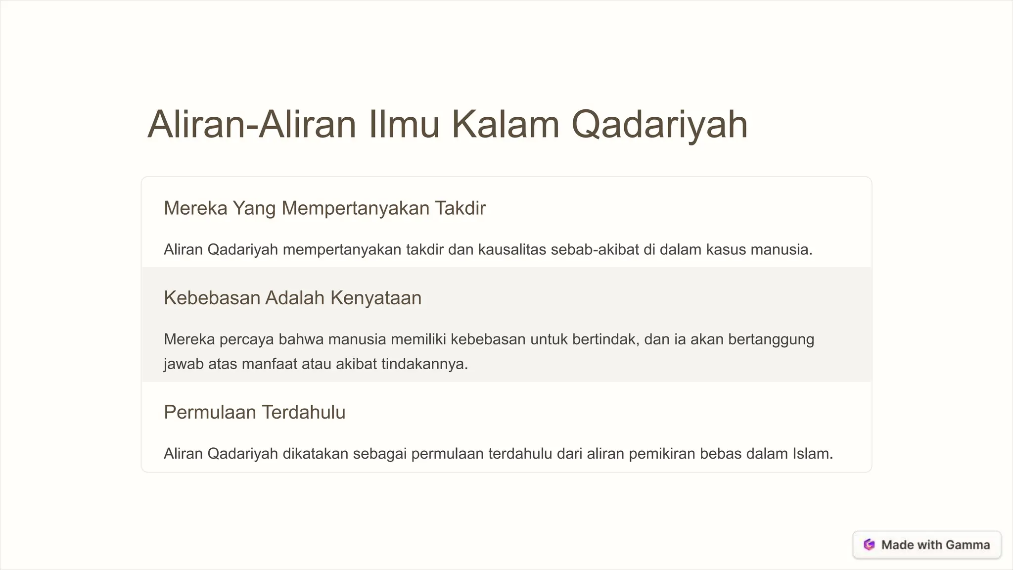 ALIRAN -ALIRAN ILMU KALAM AKIDAH AKHLAK KLS X | PPTX
