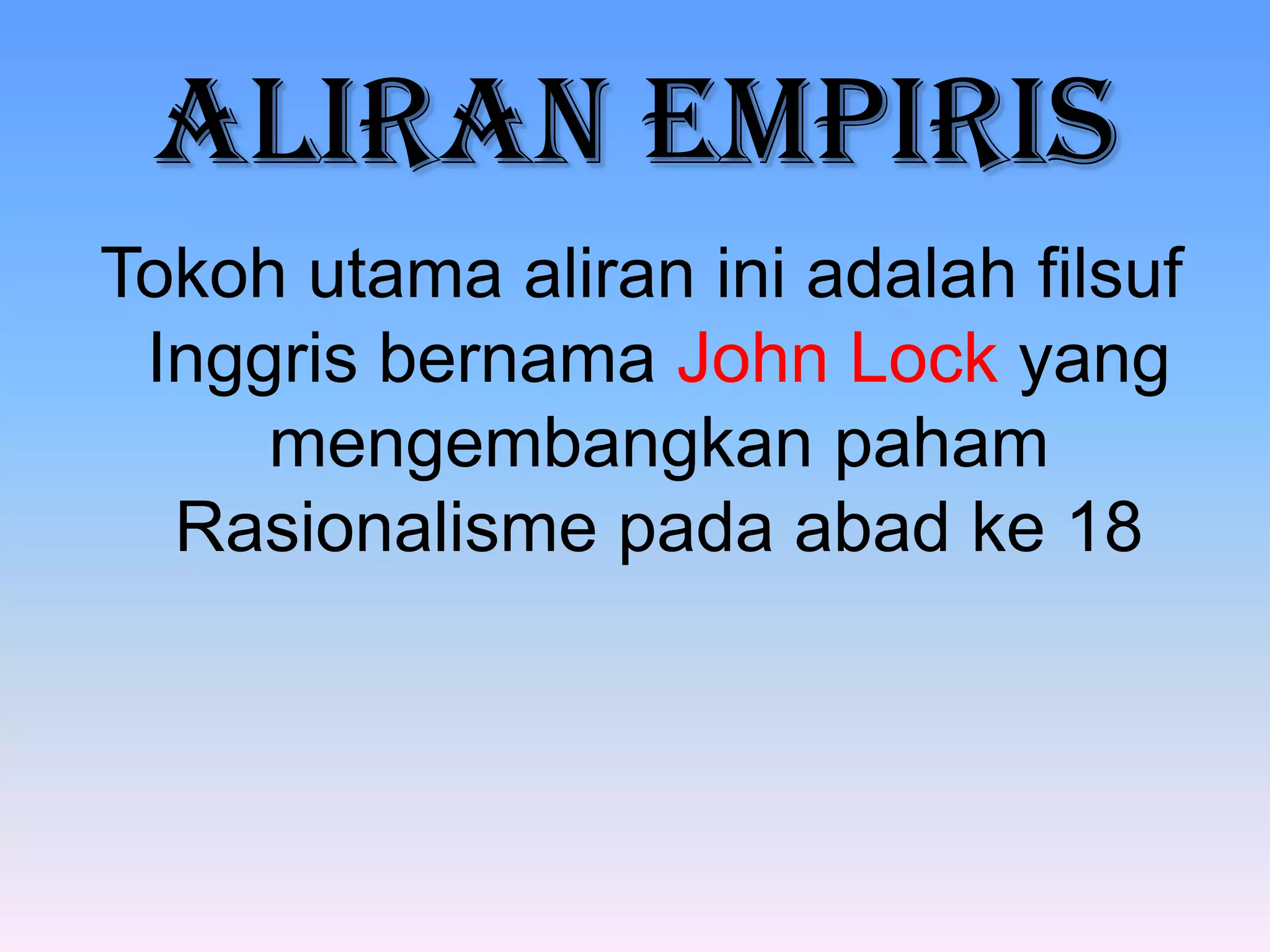 Aliran aliran dalam pendidikan | PPTX