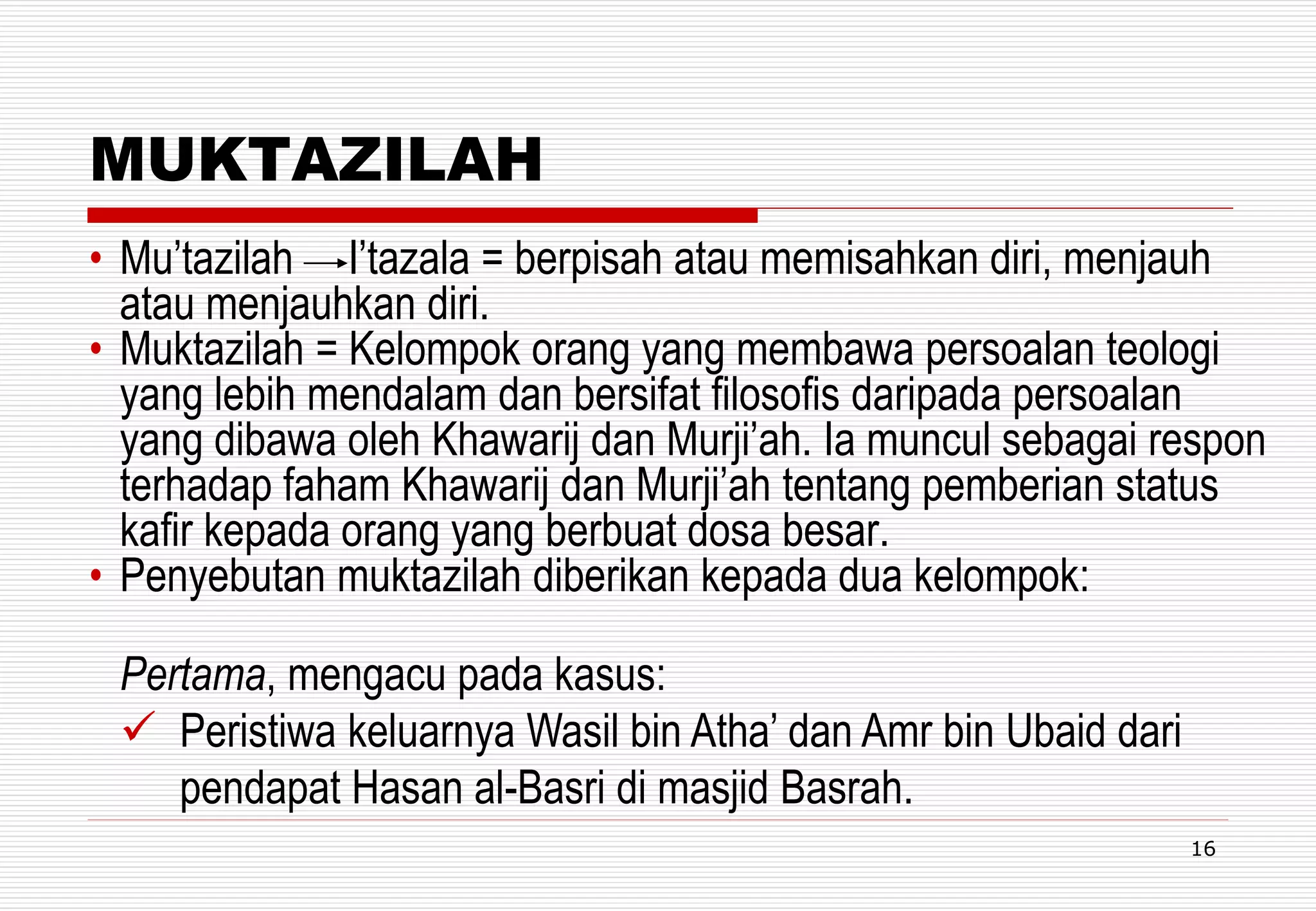 Aliran aliran ilmu kalam - akidah akhlak kelas 11 | PPT