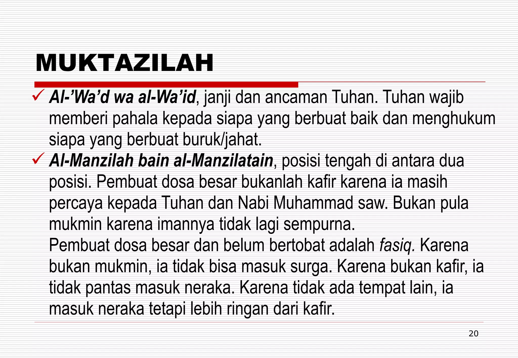 Aliran aliran ilmu kalam - akidah akhlak kelas 11 | PPT