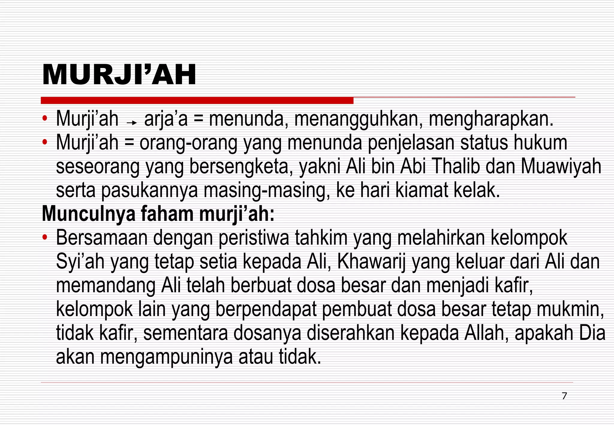 Aliran aliran ilmu kalam - akidah akhlak kelas 11 | PPT