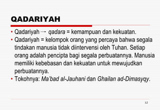 Aliran aliran ilmu kalam - akidah akhlak kelas 11 | PPT