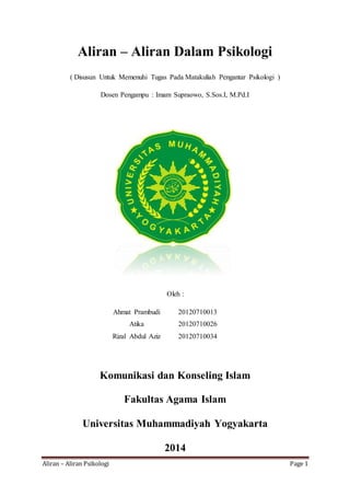 Aliran aliran psikologi | PDF