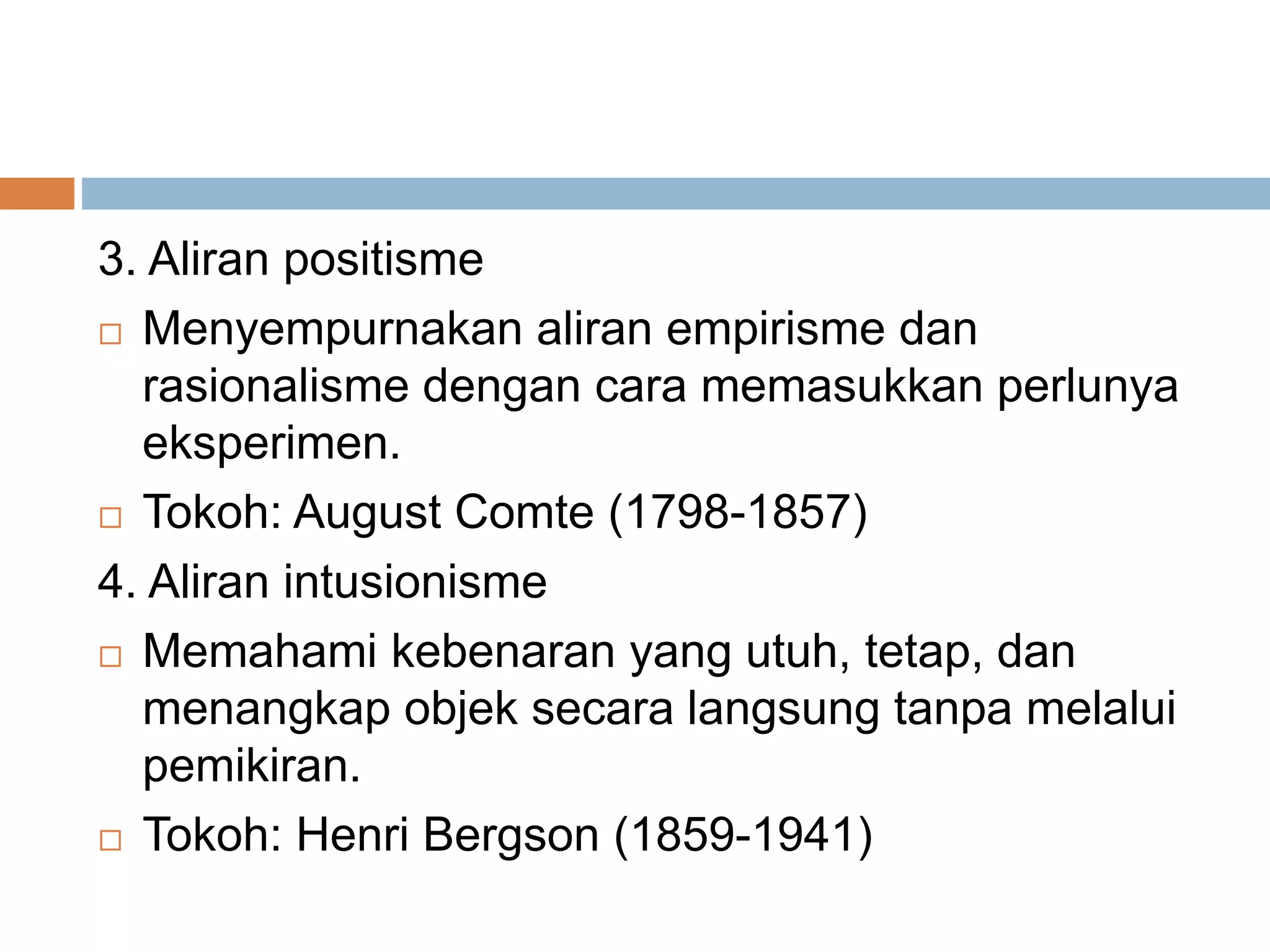 Aliran Epistemologi, Perihal Kebenaran, dan Pengetahuan Dalam Perspektif Islam | PPT