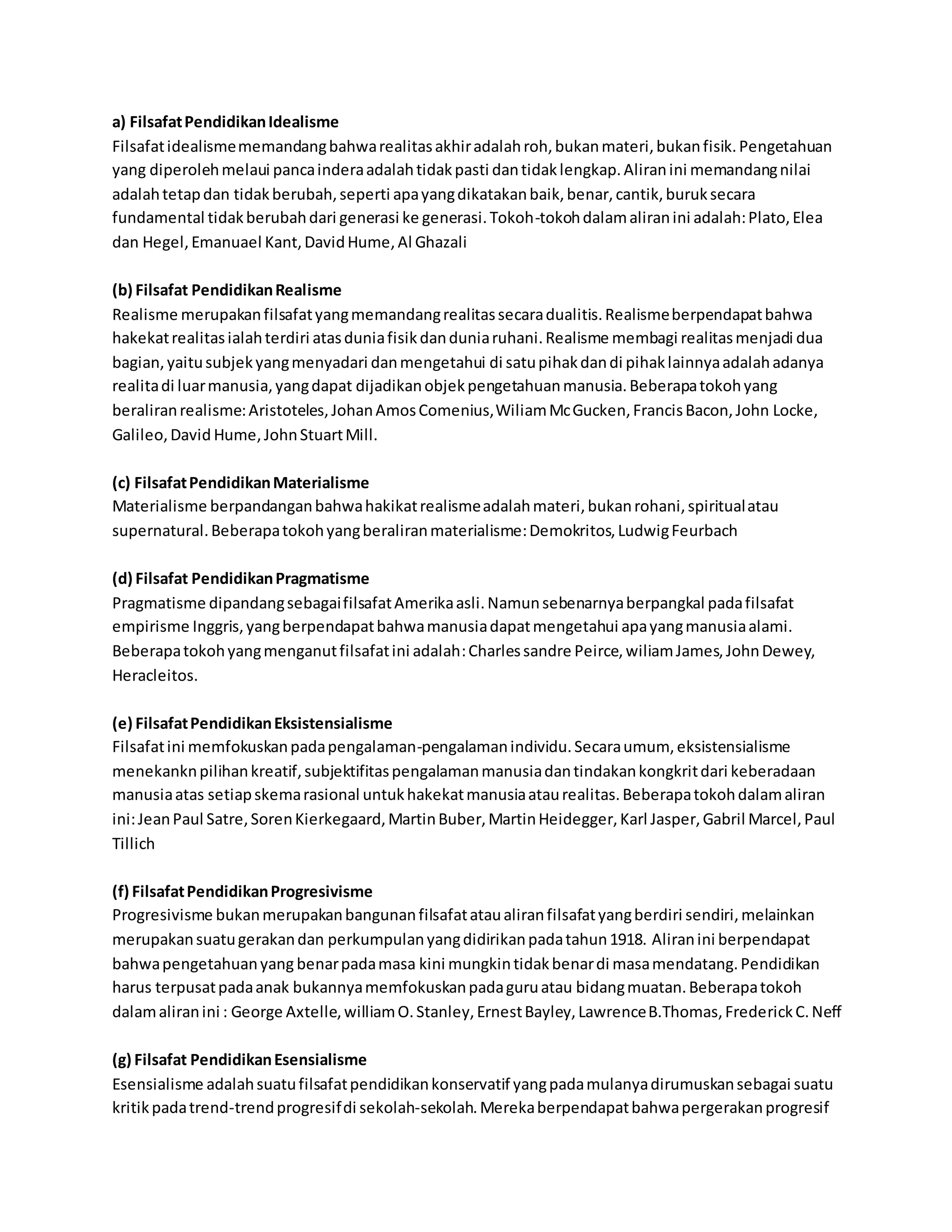 Aliran filsafat barat | DOCX
