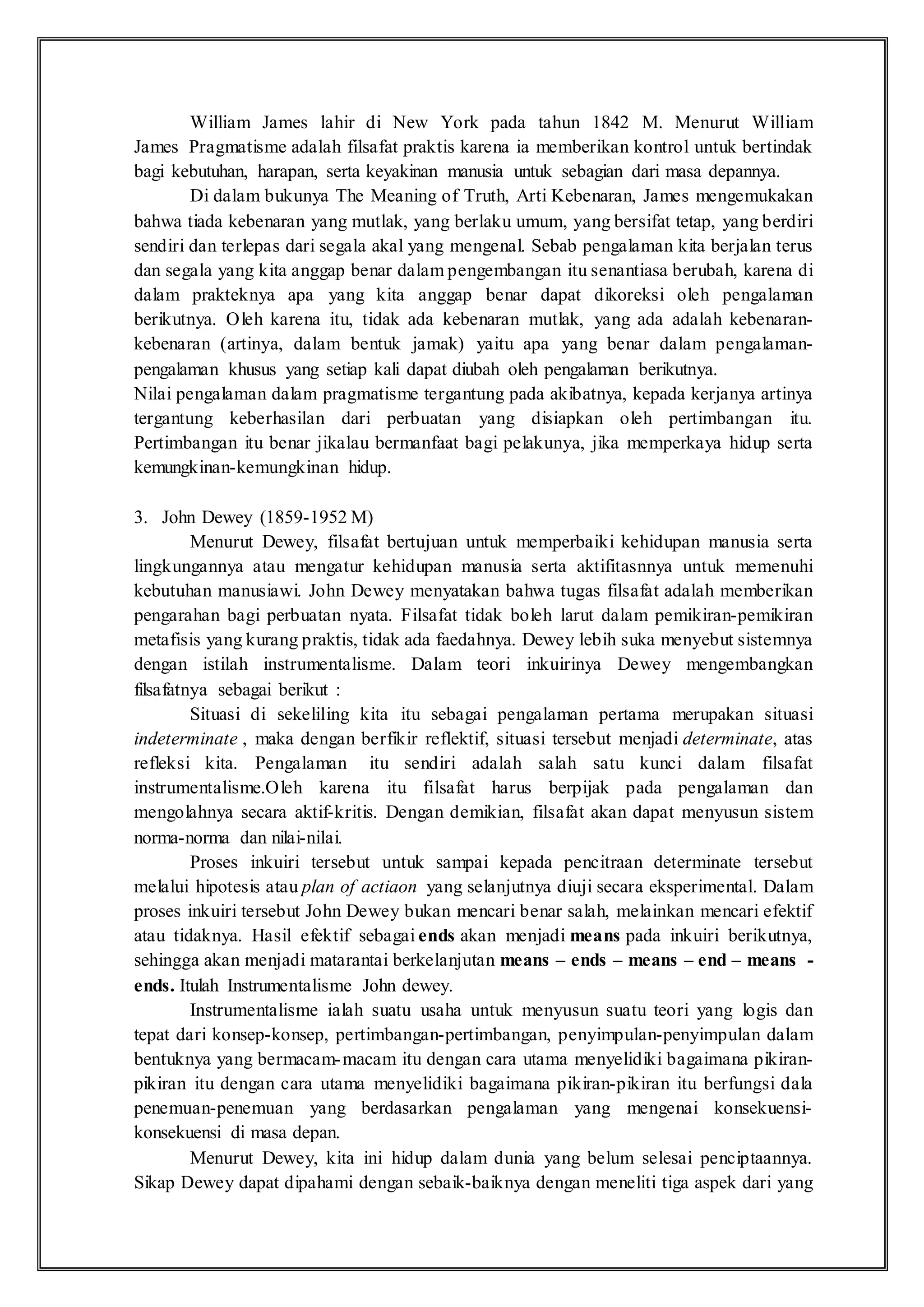 Aliran filsafat pendidikan (pragmatisme, eksistensialisme ...