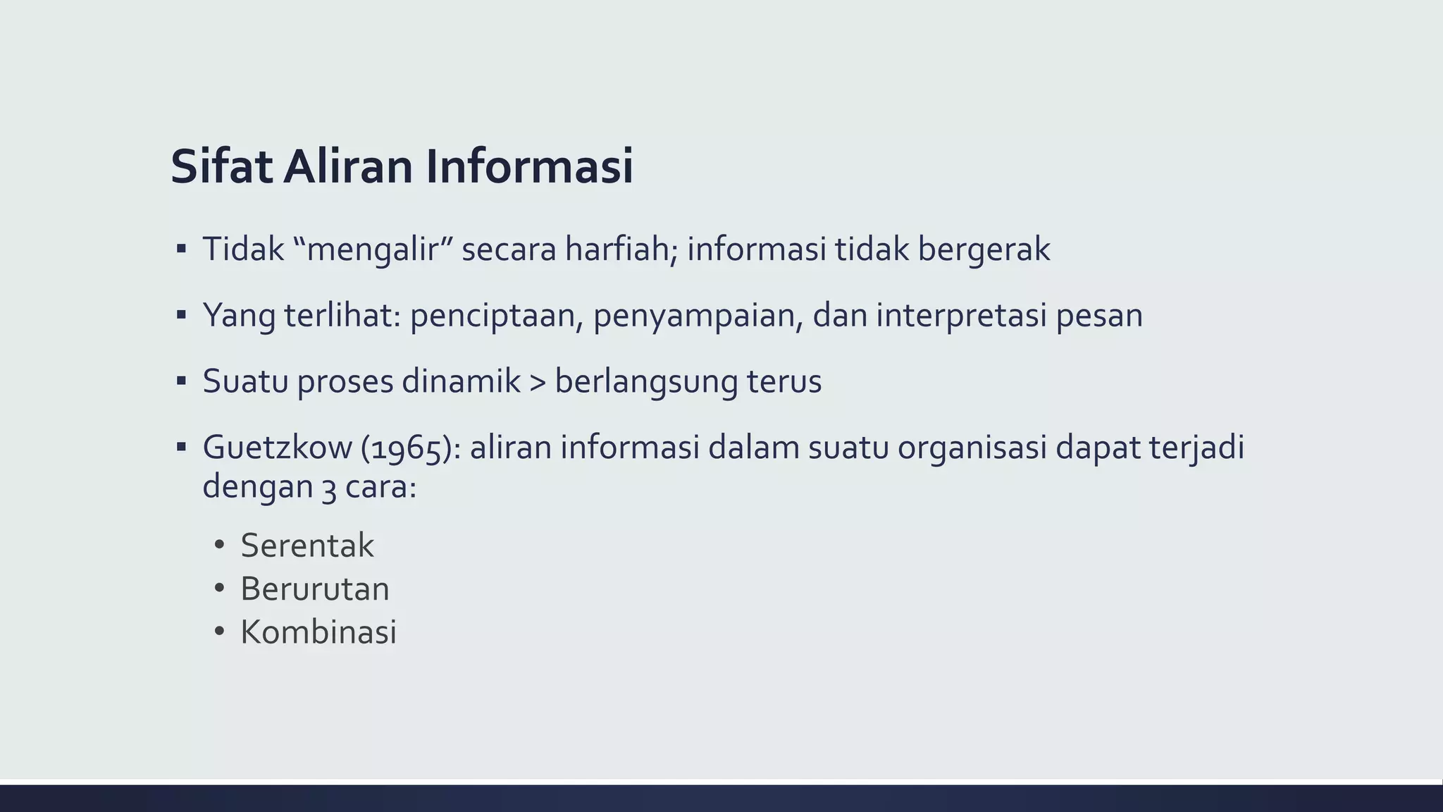 Aliran informasi dalam organisasi | PDF