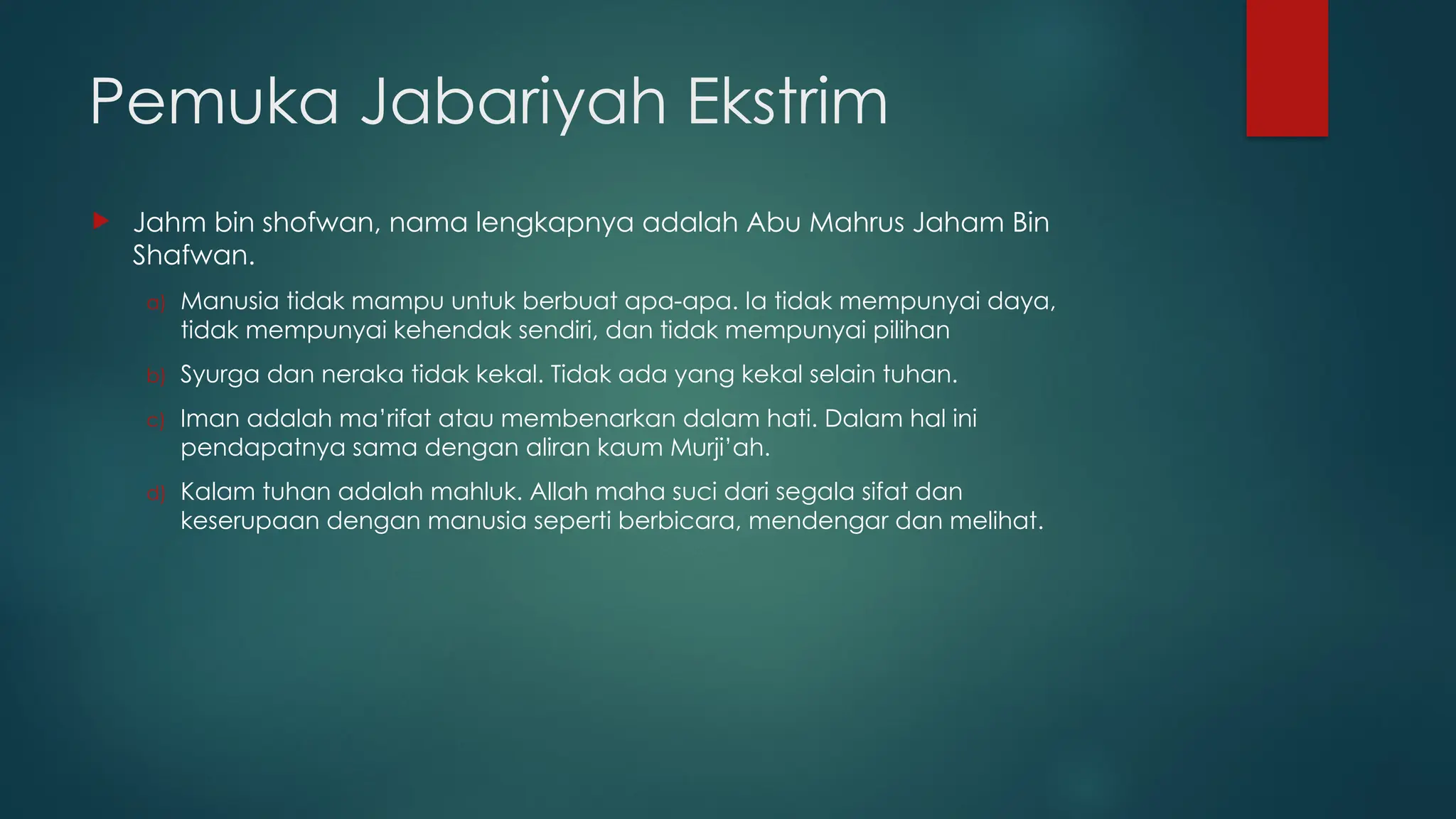 aliran jabariyah dan qadariyah.ppqqqqqqtx | PPTX