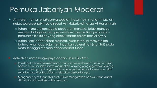 aliran jabariyah dan qadariyah.ppqqqqqqtx | PPTX