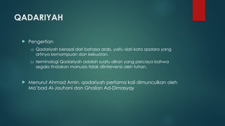 aliran jabariyah dan qadariyah.ppqqqqqqtx | PPTX